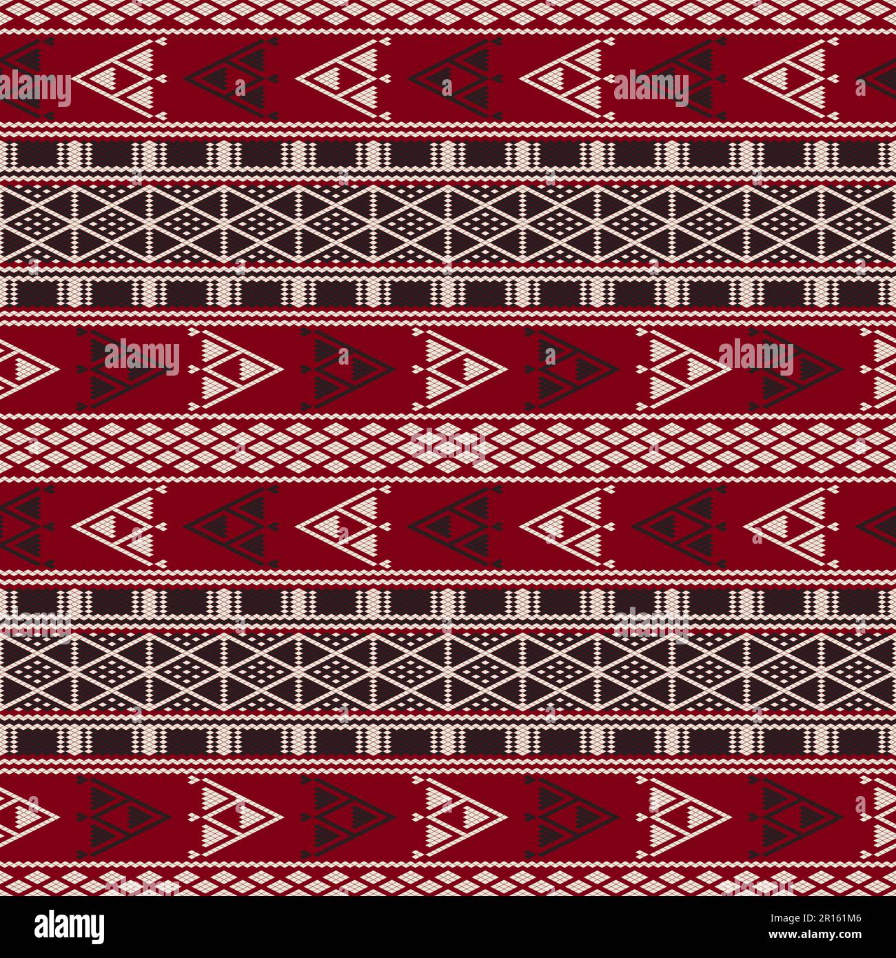 Traditional Tunisian embroidery pattern, seamless vector composition ...