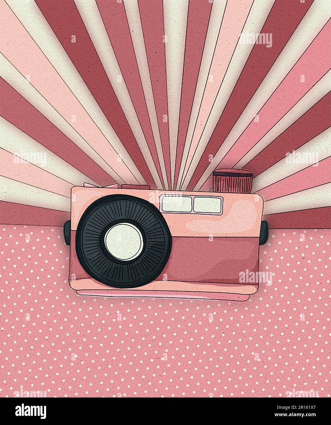 Vintage camera card, copy space background layout, vintage illustration ...