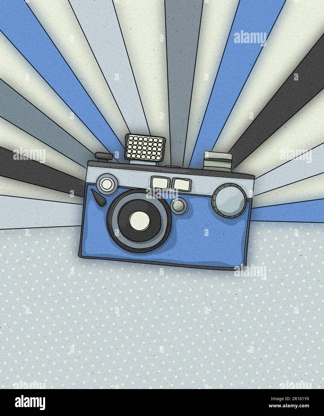 Vintage camera card, copy space background layout, vintage illustration ...