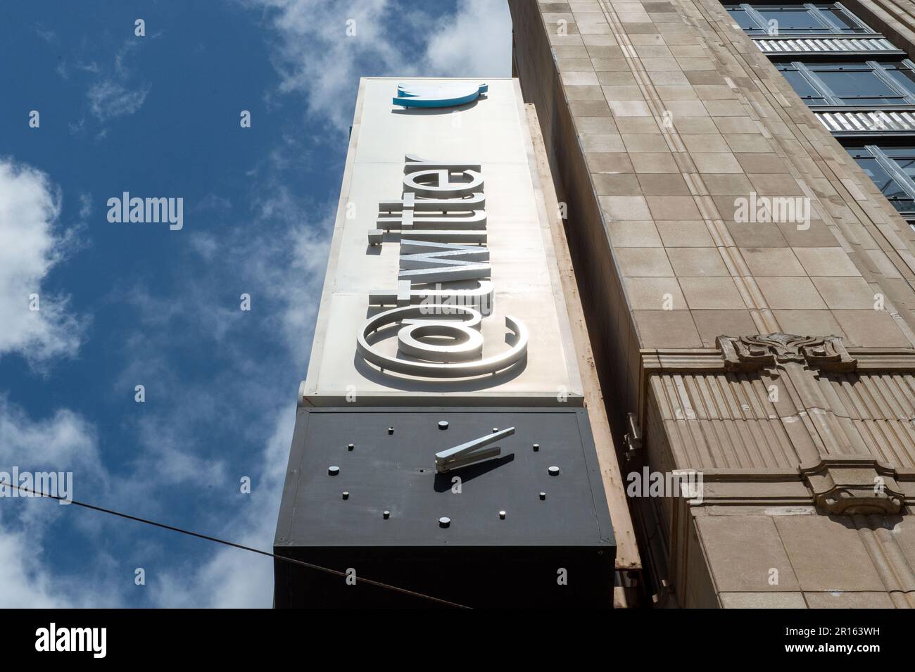 San Francisco, USA. 08th May, 2023. The logo of Twitter can be seen on ...