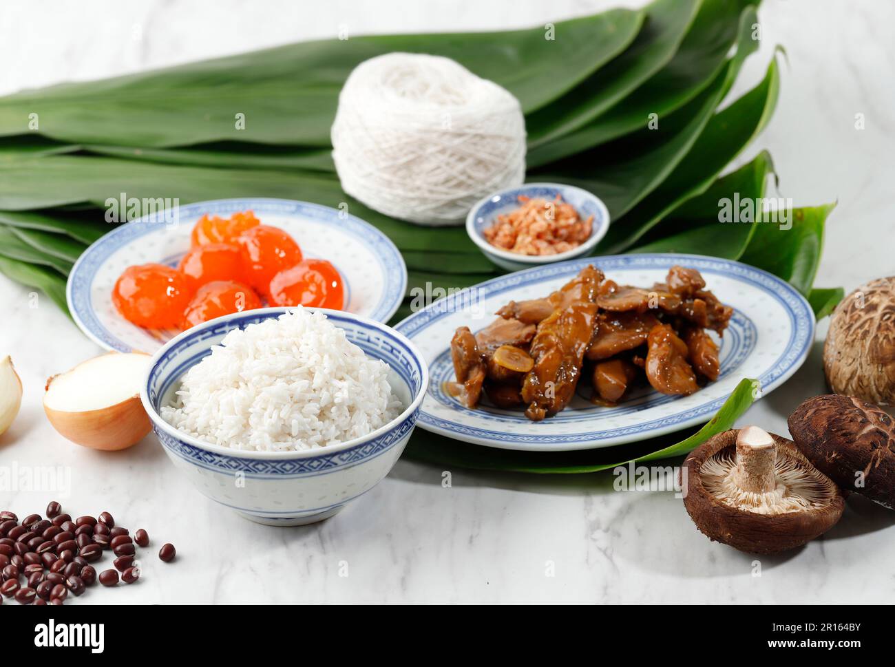 Ingredient Making Zongzi, Chinese Rice Dumpling Bakcang for Dragon Boat ...