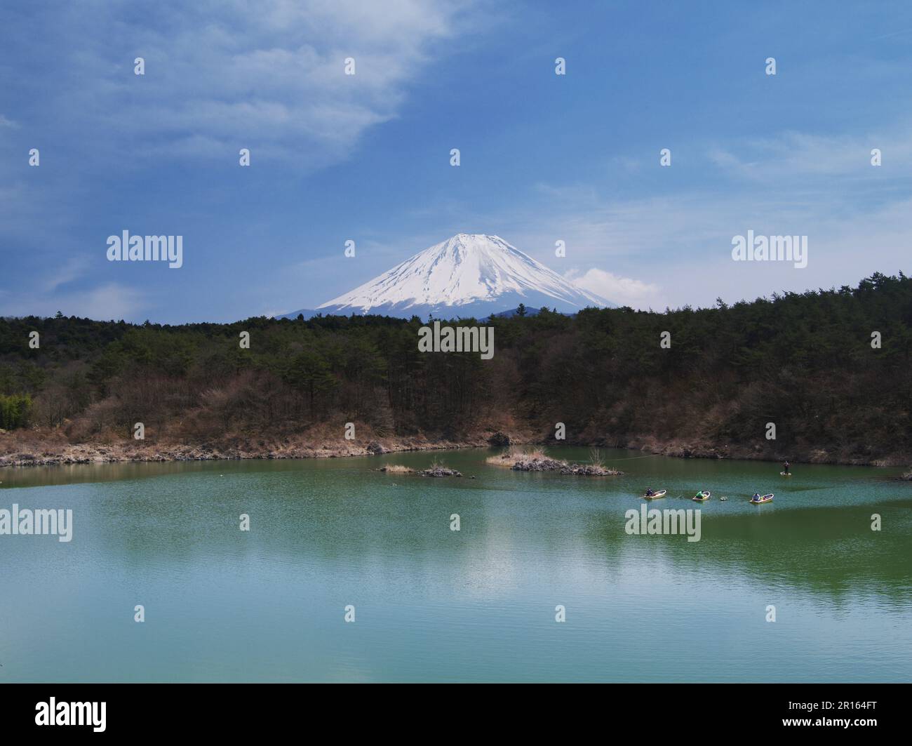 Lake Shoji-Ko and Mt. Fuji Stock Photo - Alamy