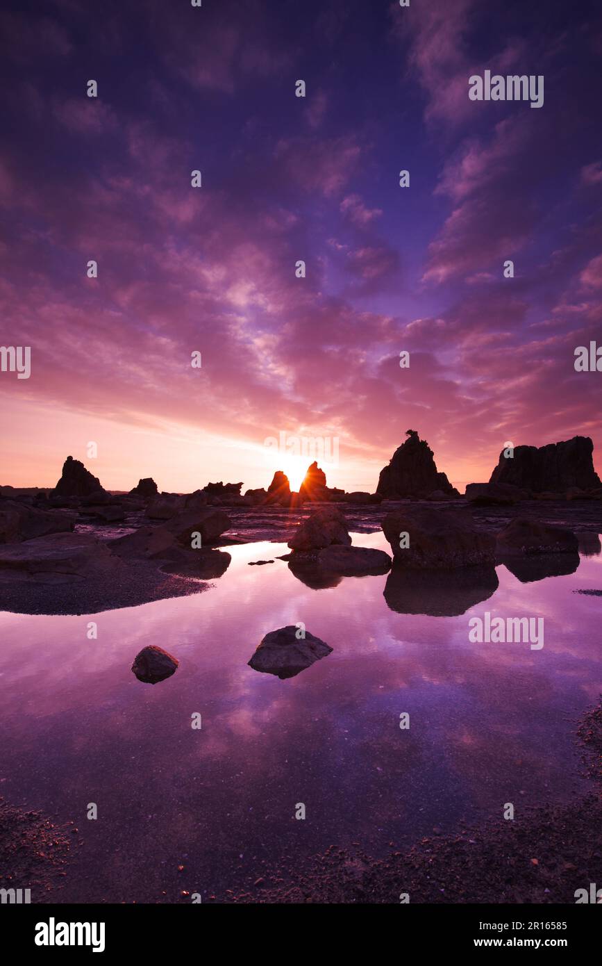 Hashikui-iwa Rock in the morning Stock Photo - Alamy
