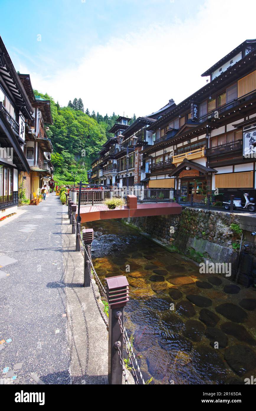 Ginzan Onsen hot spring Stock Photo - Alamy