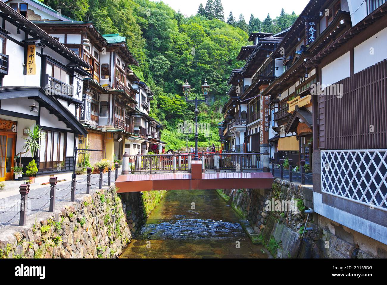 Ginzan Onsen hot spring Stock Photo - Alamy