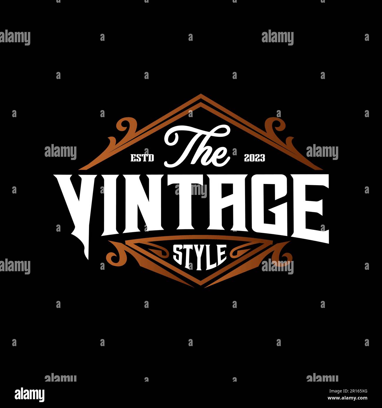 Logo design Badge Design Classic Retro Vintage Style, Vintage framed ...