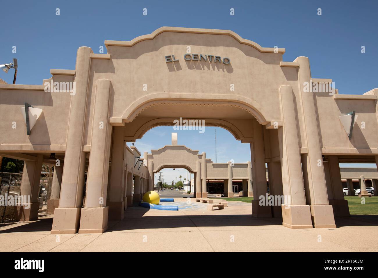 El Centro, California, USA - May 27, 2022: Afternoon sunlight shines on ...