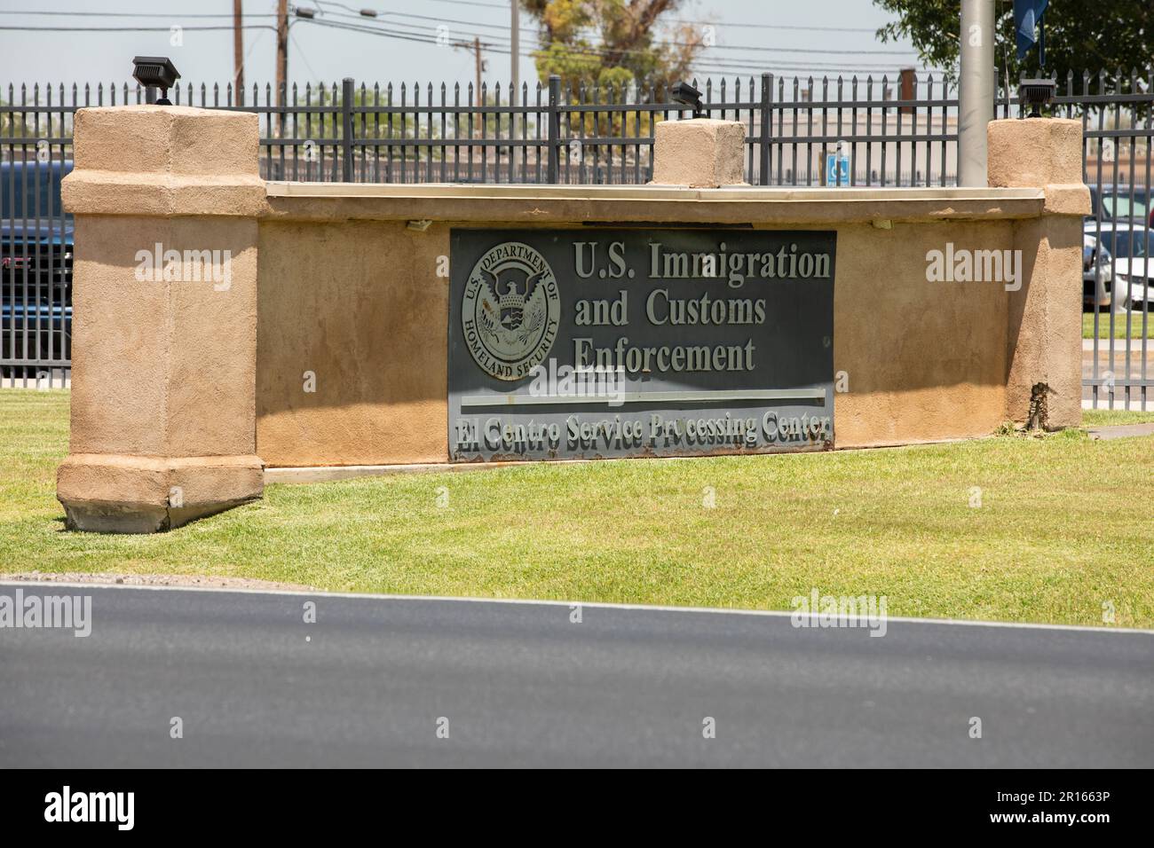 El Centro, California, USA - May 27, 2022: Afternoon light shines on ...