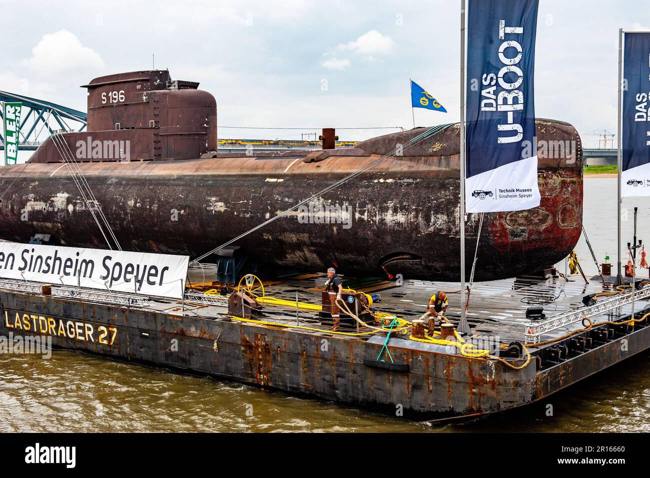 Nijmegen, Netherlands. 11th May, 2023. Two men are about to throw the ...