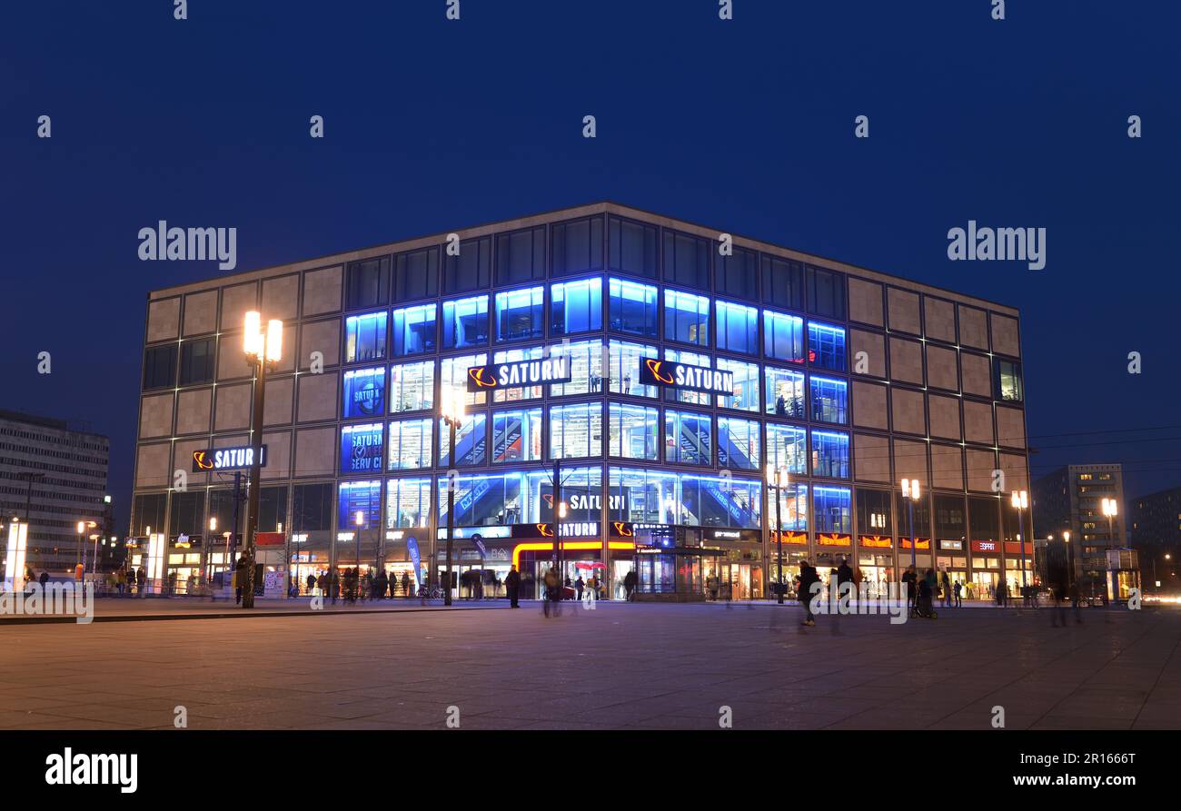 Saturn, Alexanderplatz, Mitte, Berlin, Germany Stock Photo - Alamy