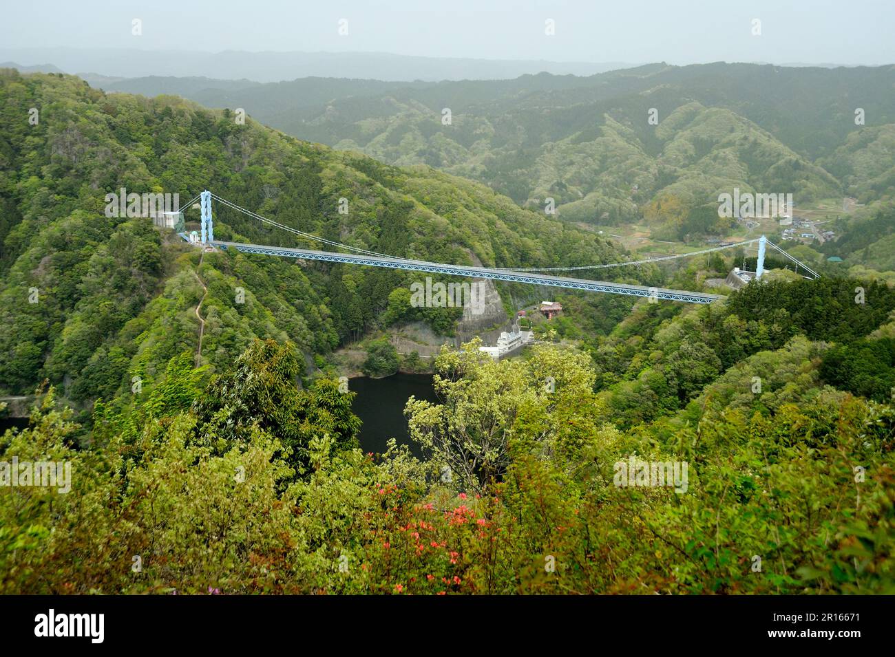 Ryujin ?tsuri Bashi suspension bridge Stock Photo - Alamy