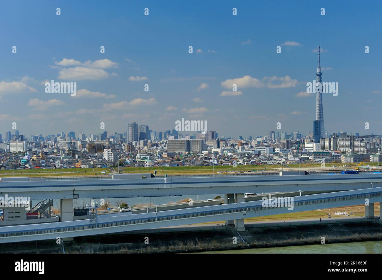 Tokyo sky tree Tower and Metropolitan Expressway Stock Photo - Alamy