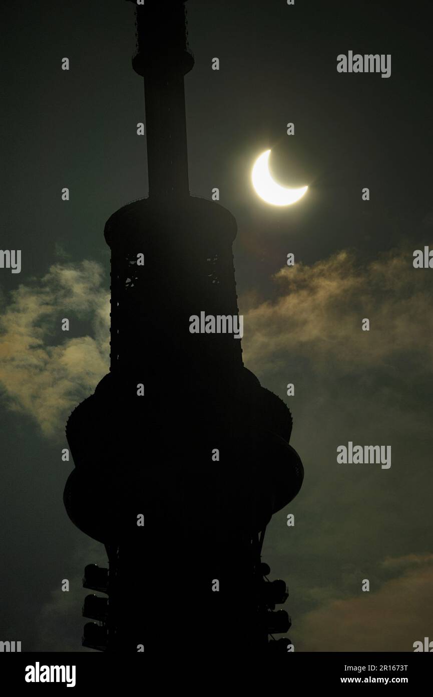 Tokyo Sky Tree and Eclipse Stock Photo - Alamy