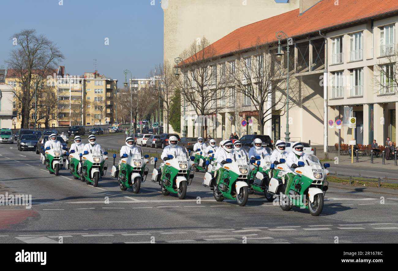 Motorbike Squad, Luisenplatz, Charlottenburg, Berlin, Germany Stock ...