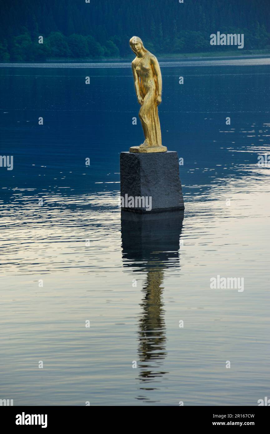 Lake Tazawako Tatsuko statue Stock Photo - Alamy