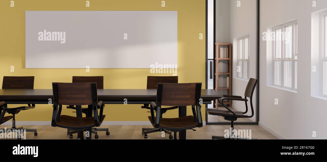 Interior design of a modern stylish meeting room with meeting table ...