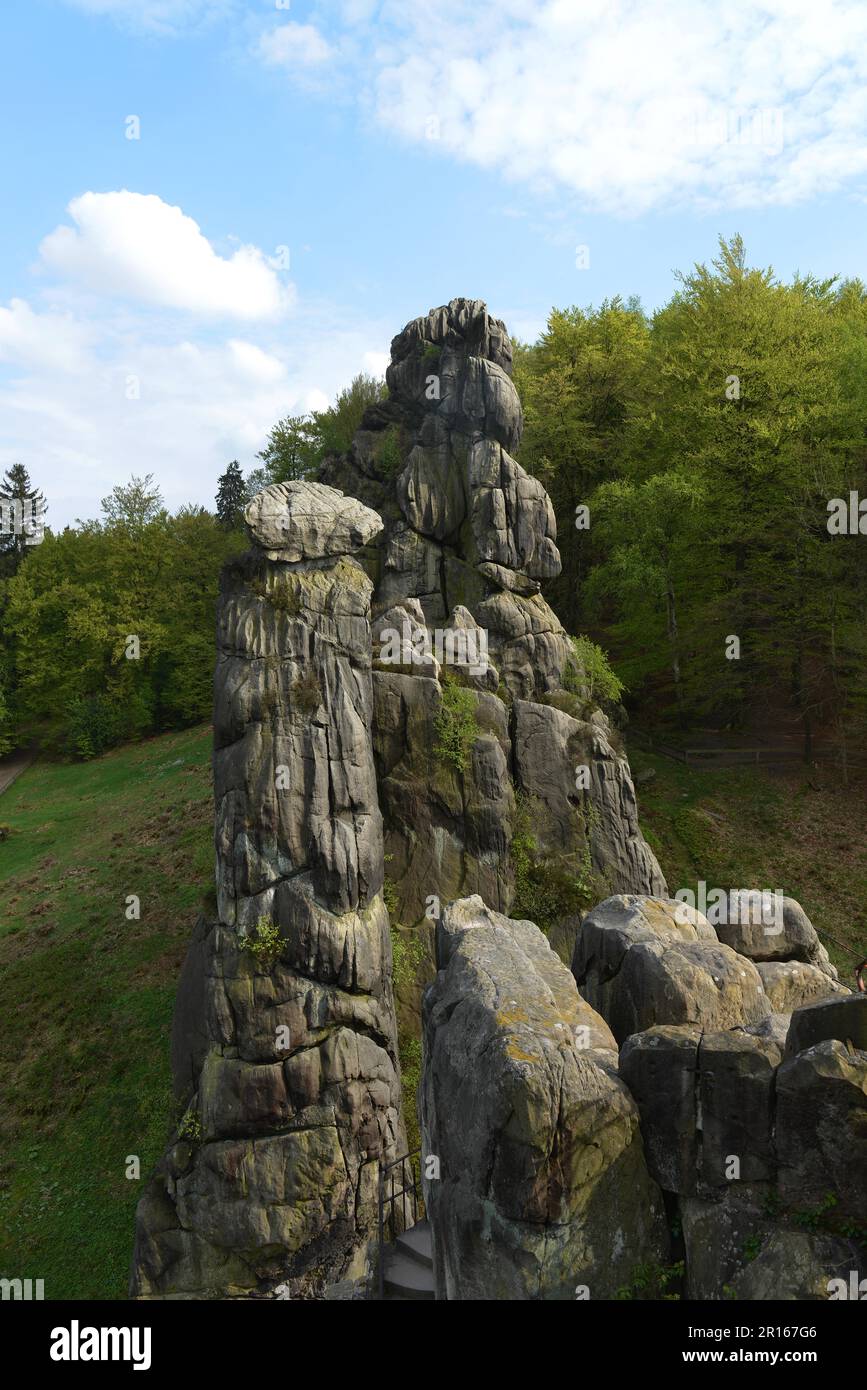 Externsteine, Teutoburg Forest, Horn-Bad Meinberg, North Rhine ...