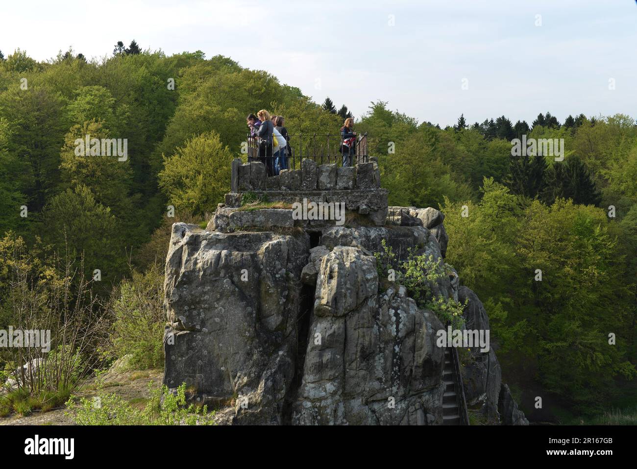 Externsteine, Teutoburg Forest, Horn-Bad Meinberg, North Rhine ...