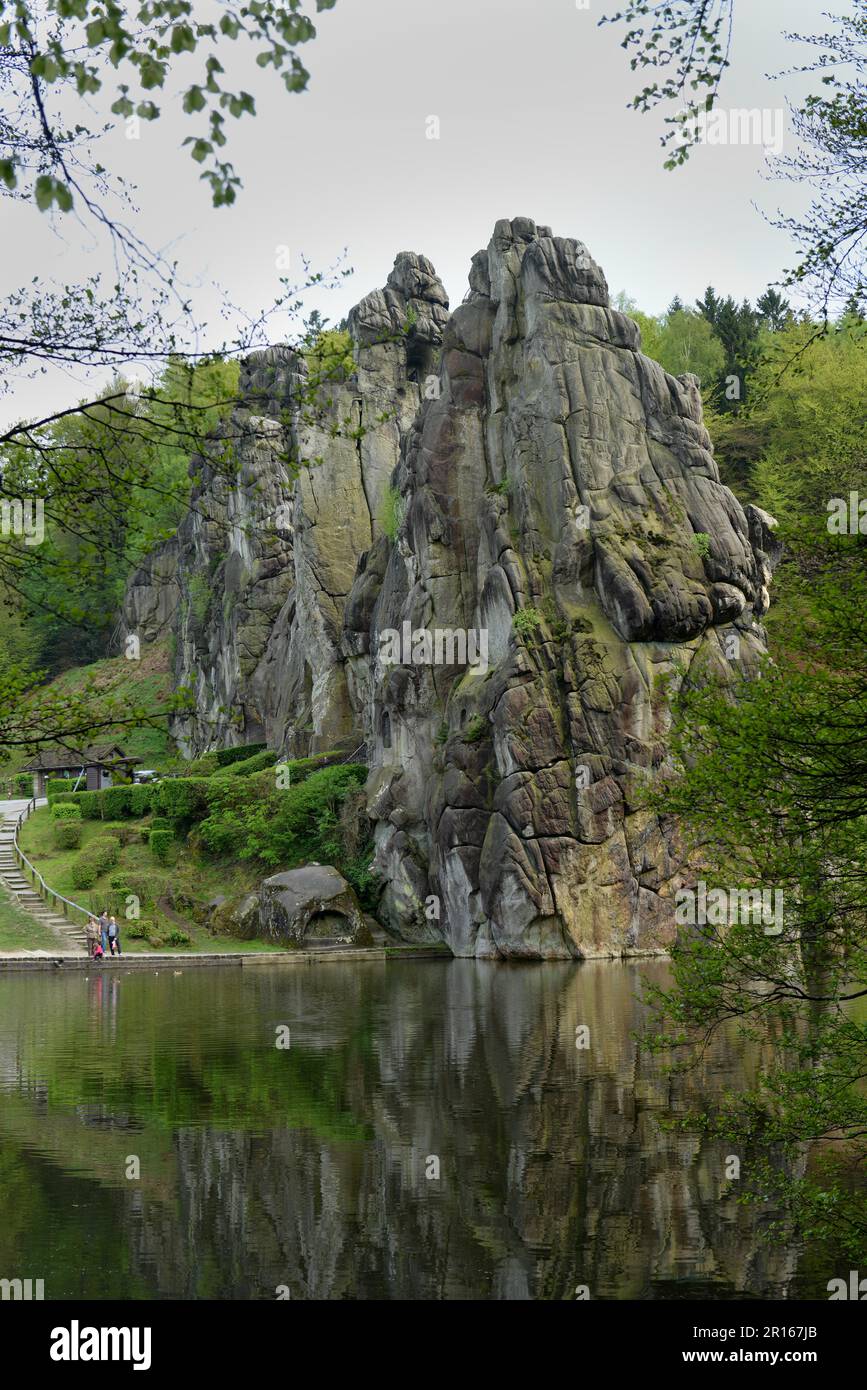 Externsteine, Teutoburg Forest, Horn-Bad Meinberg, North Rhine ...