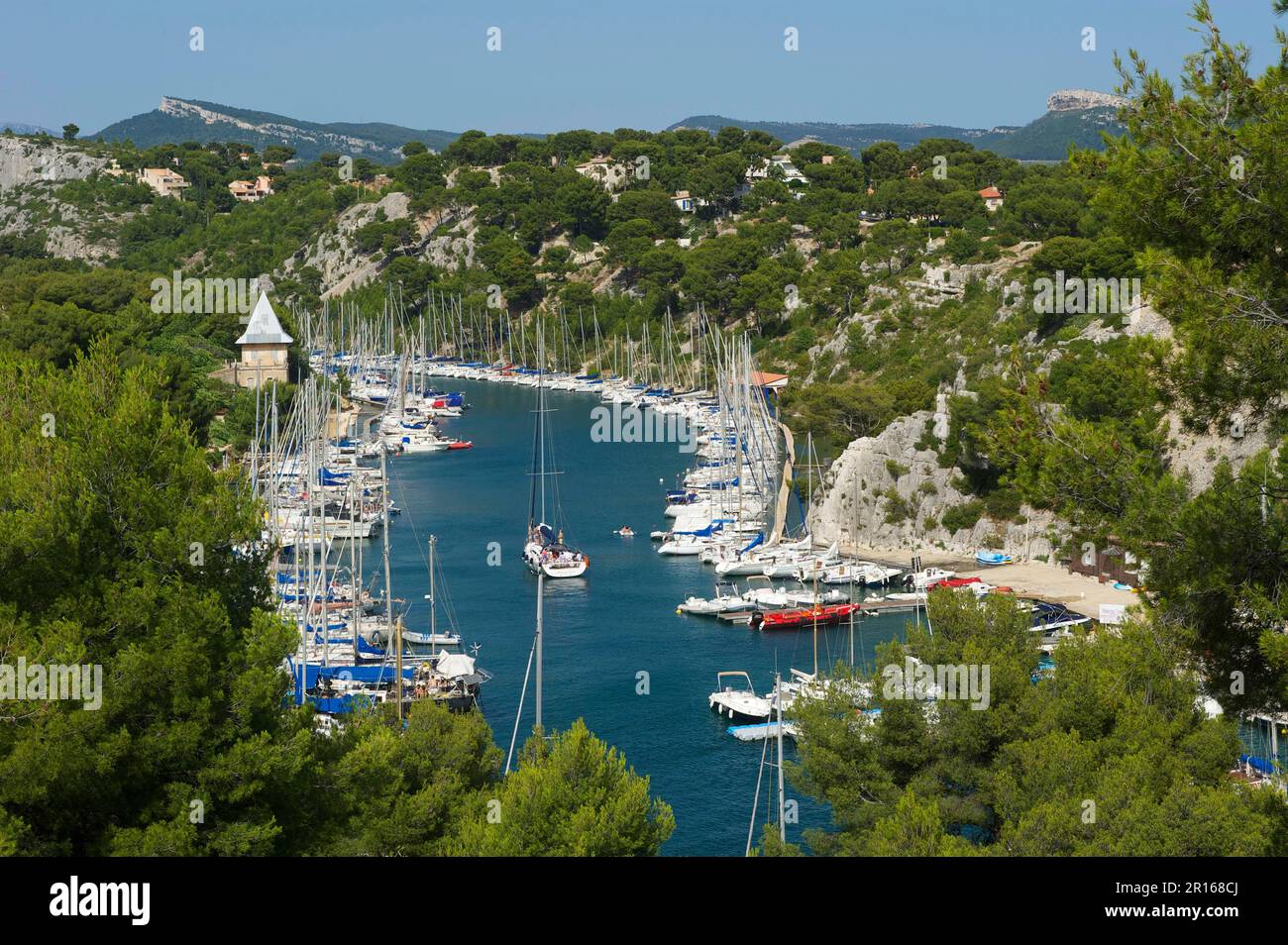 Marina in Calanque de port miou, Provence Alpes Cote d Azur, France ...