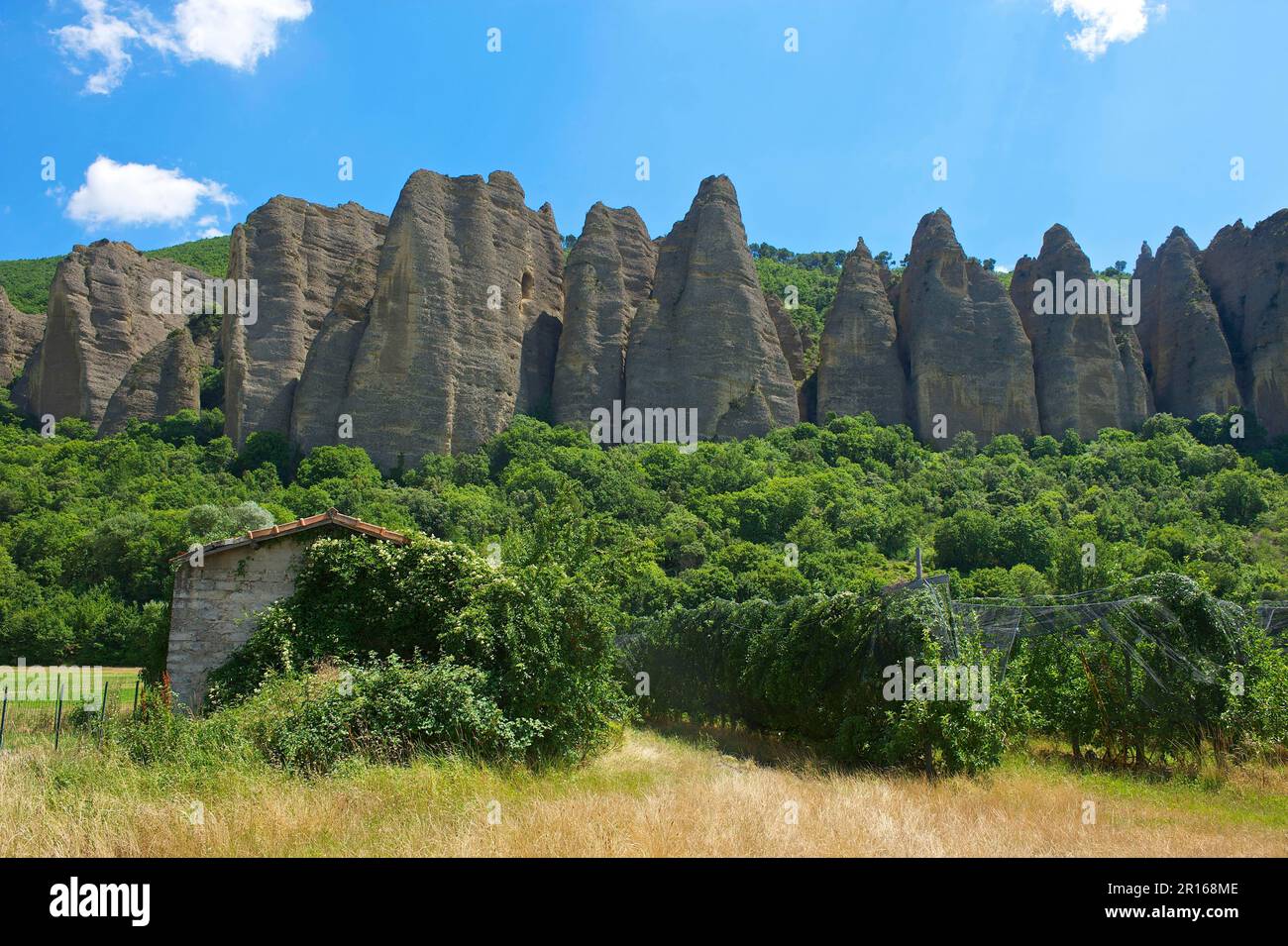 Rocks of Les Mees in the Durane Valley, Provence, Provence-Alpes-Cote d ...