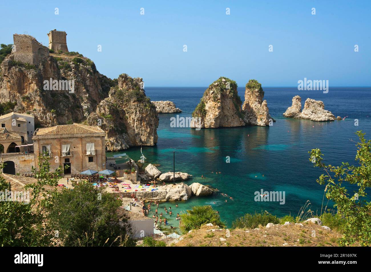 Scopello Beach, Castellammare del Golfo, Sicily, Italy Stock Photo - Alamy
