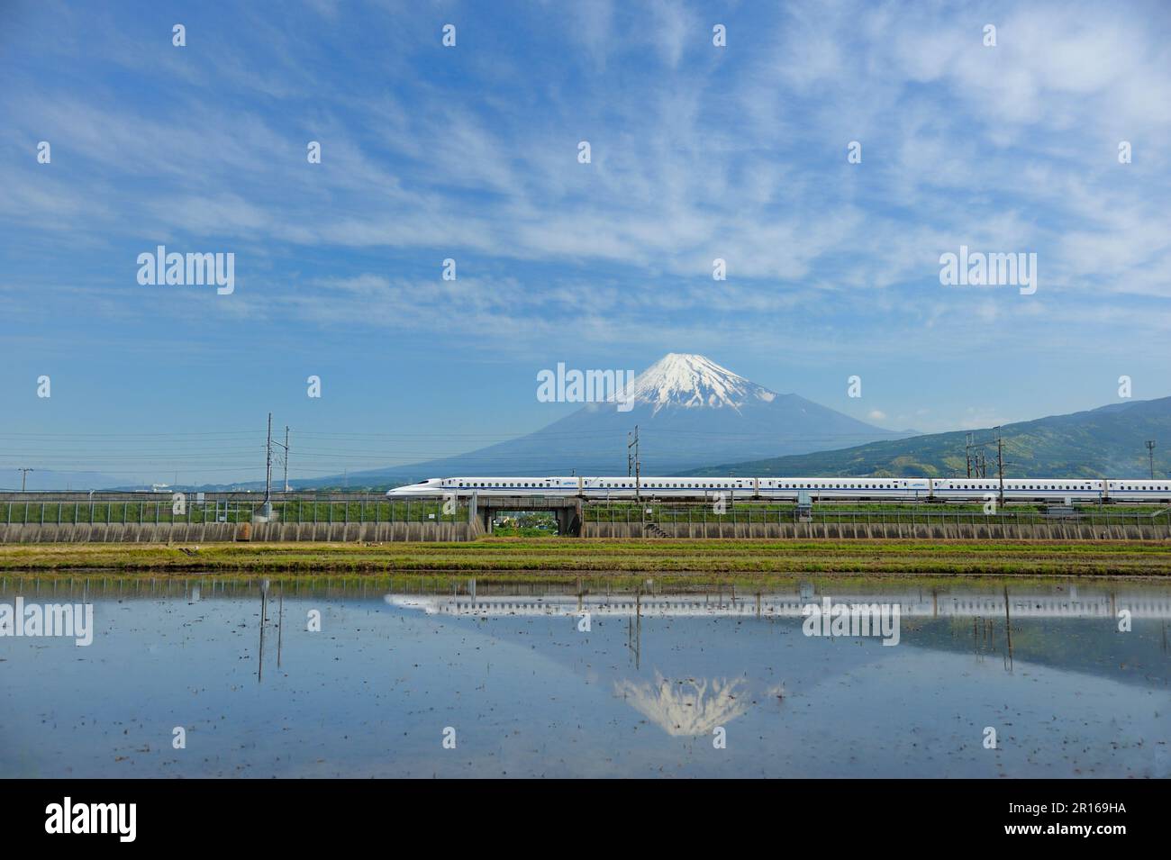 Mount Fuji and Shinkansen Stock Photo - Alamy