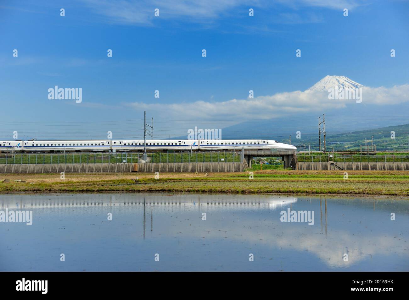Mount Fuji and Shinkansen Stock Photo - Alamy