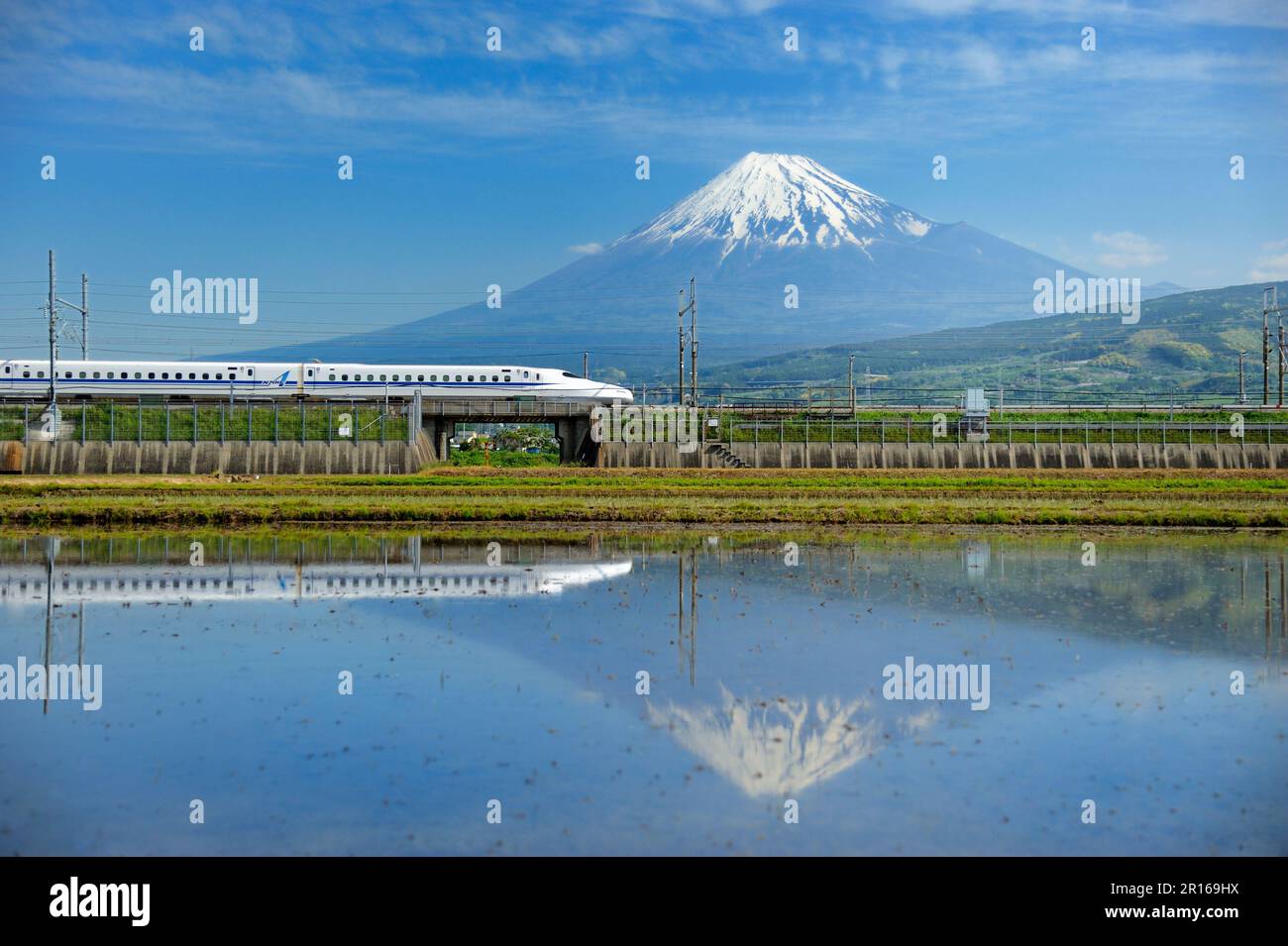 Mount Fuji and Shinkansen Stock Photo - Alamy