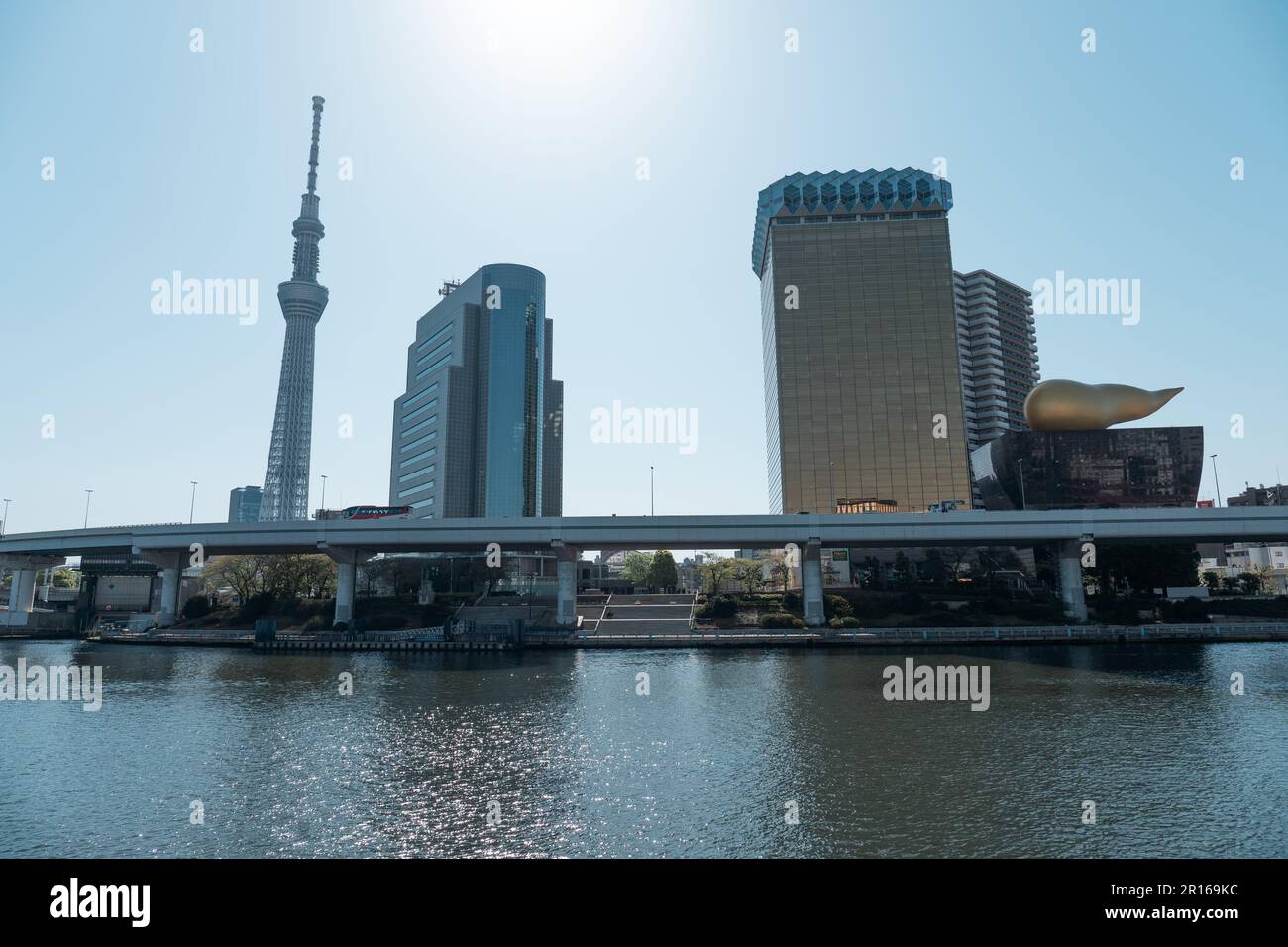 TOKYO, JAPAN - APRIL 9, 2023: Skyline building and Tokyo Skytree tower ...