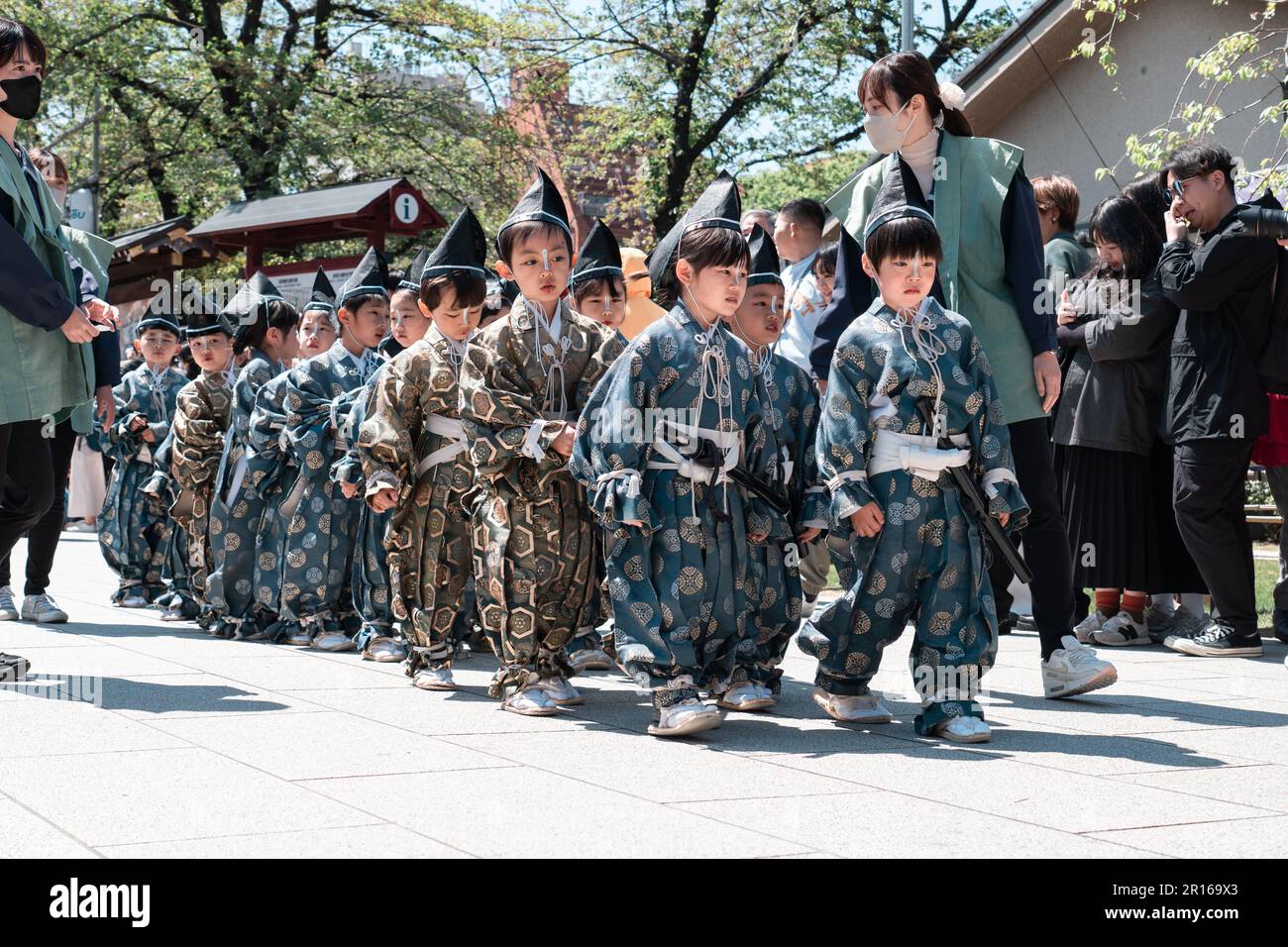 TOKYO, JAPAN - APRIL 9, 2023: White heron dance parade in Sensoji ...