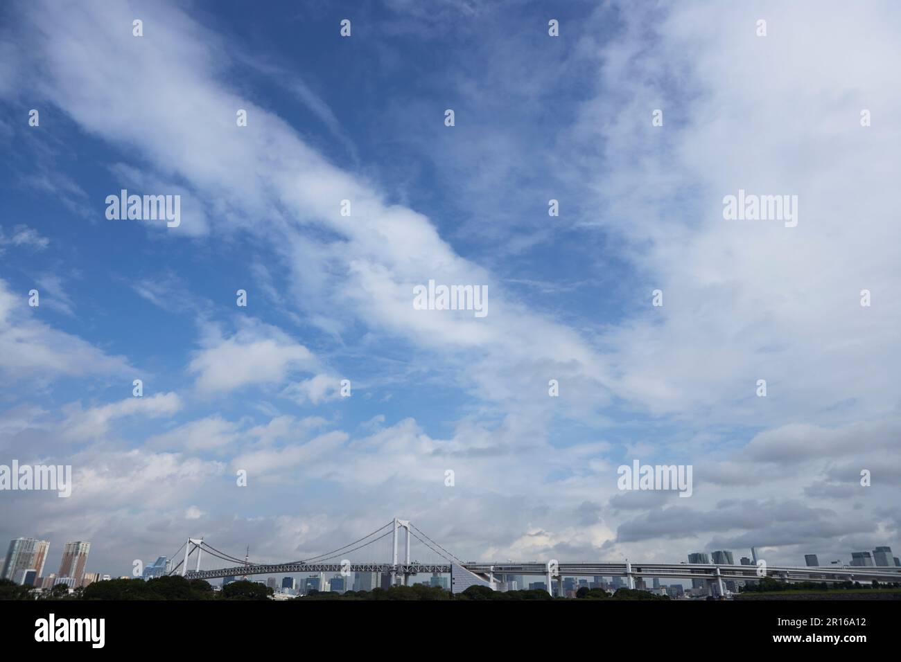 Rainbow Bridge, blue sky and clouds Stock Photo - Alamy
