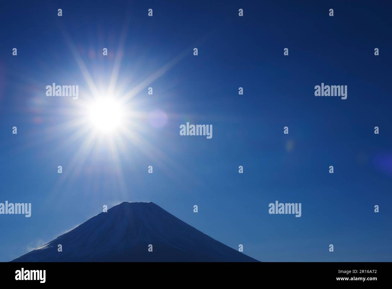 Sun and Mount Fuji Stock Photo - Alamy