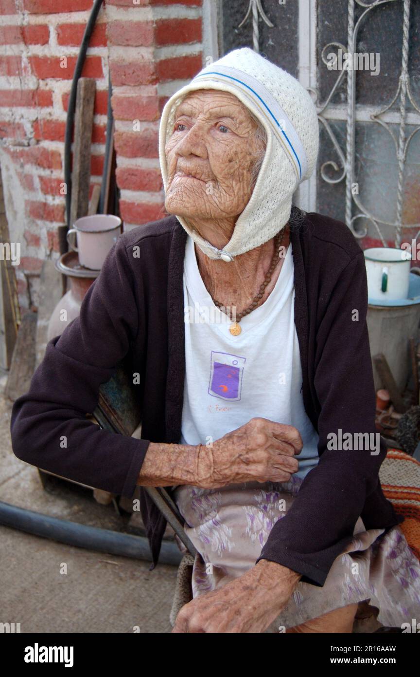 Faces Of Mazatlan Mexico A 99 Year Old Woman Poses For The Camera