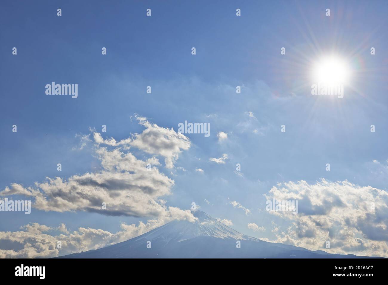 Sun and Mount Fuji Stock Photo - Alamy