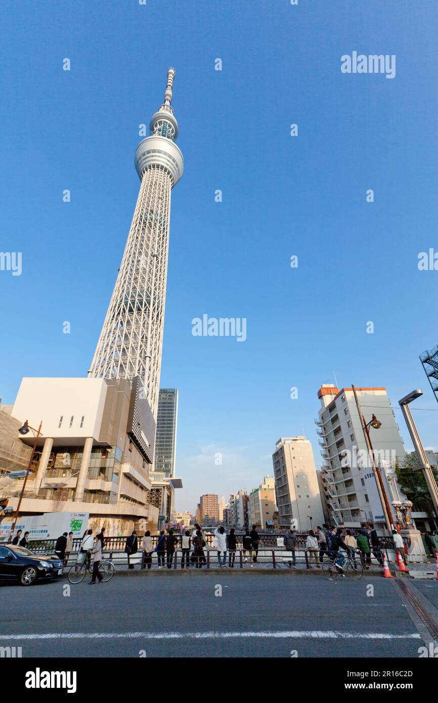 The Narihira-bashi bridge and the sky tree tower Stock Photo - Alamy