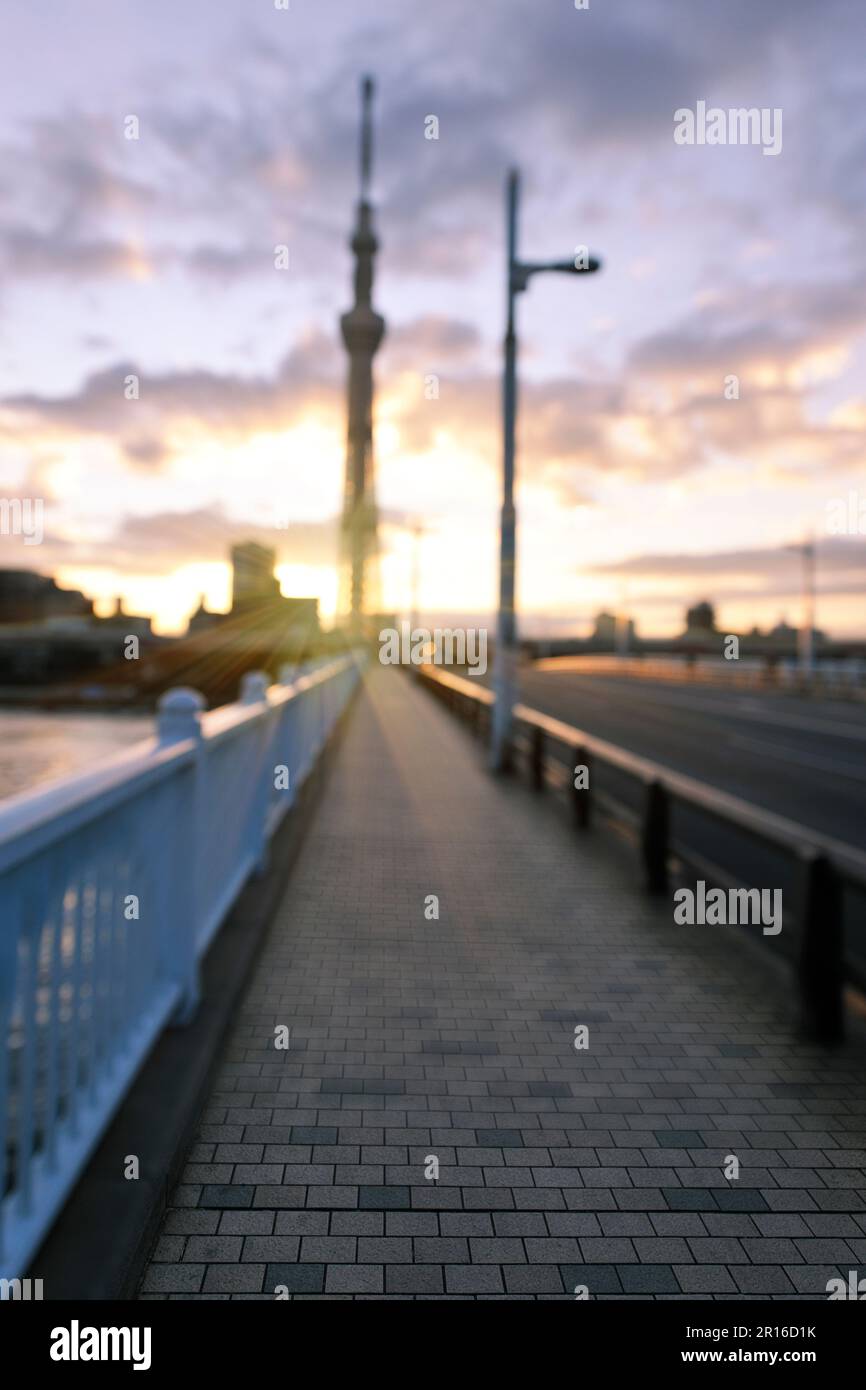 Tokyo Sky Tree and Kototoi Bridge Stock Photo - Alamy