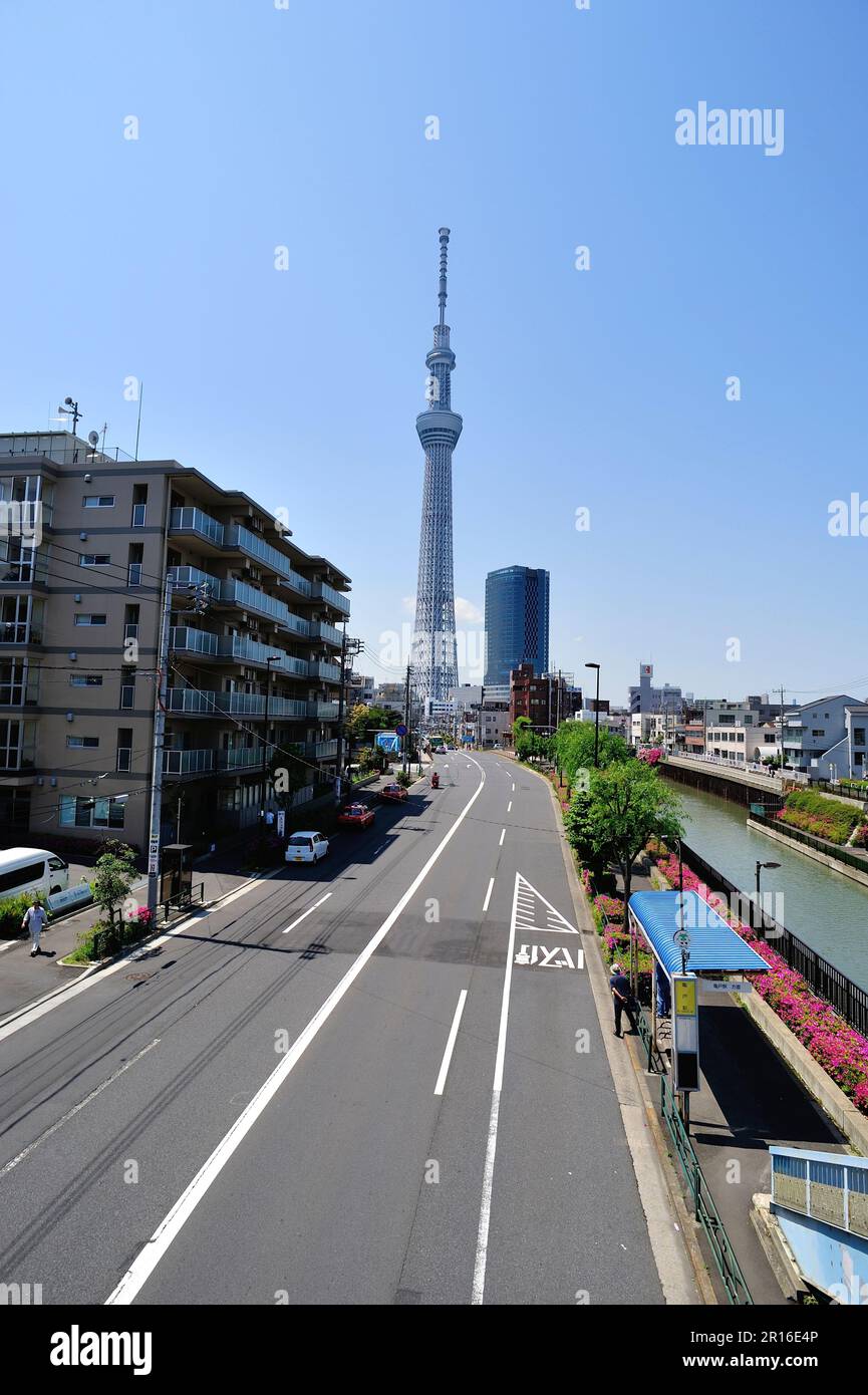 Tokyo Sky Tree viewed from Asakusa street Stock Photo - Alamy