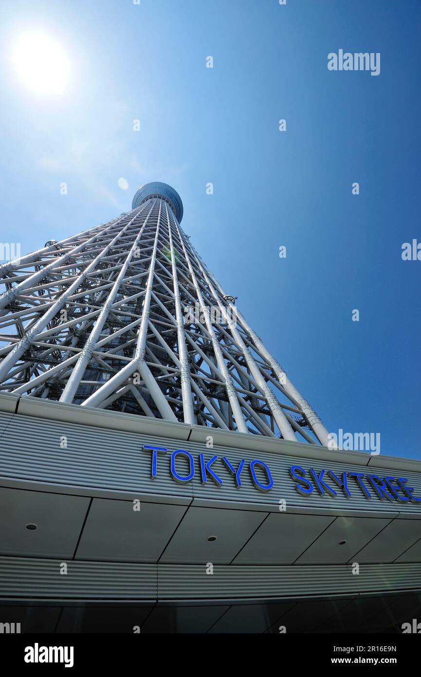 Tokyo Sky Tree under the sun Stock Photo - Alamy