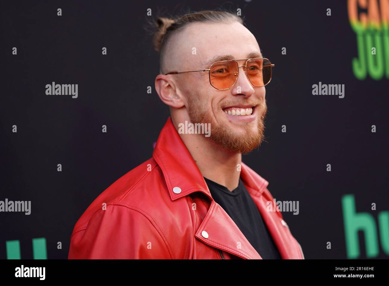George Kittle arrives for the premiere of "White Men Can't Jump" on ...