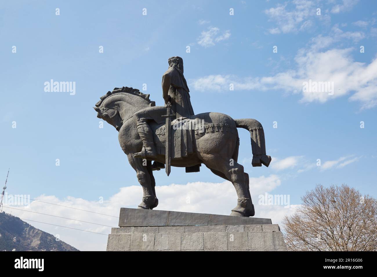 A statue of King Vahktang, credited with founding Tbilisi in the 5th ...