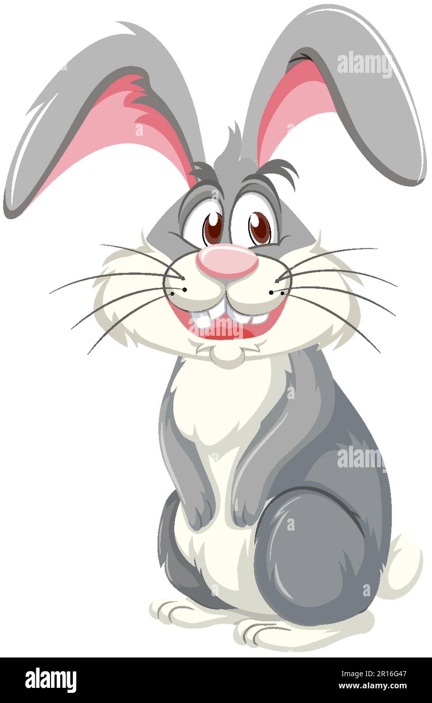 Funny Rabbit Cartoon Character illustration Stock Vector Image & Art ...