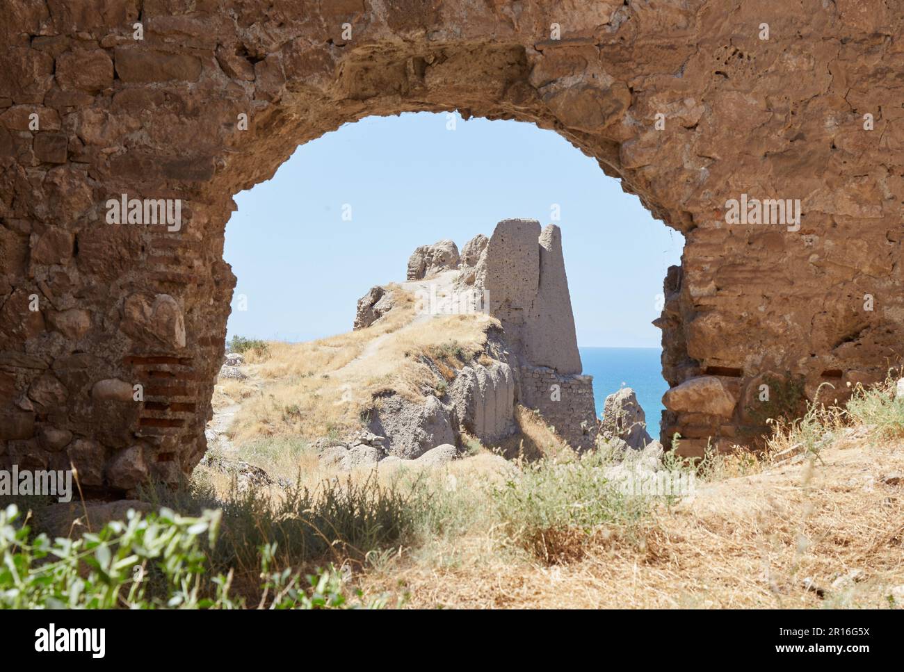 Van Castle in Van, Turkey was the headquarters of the Urartians, a ...