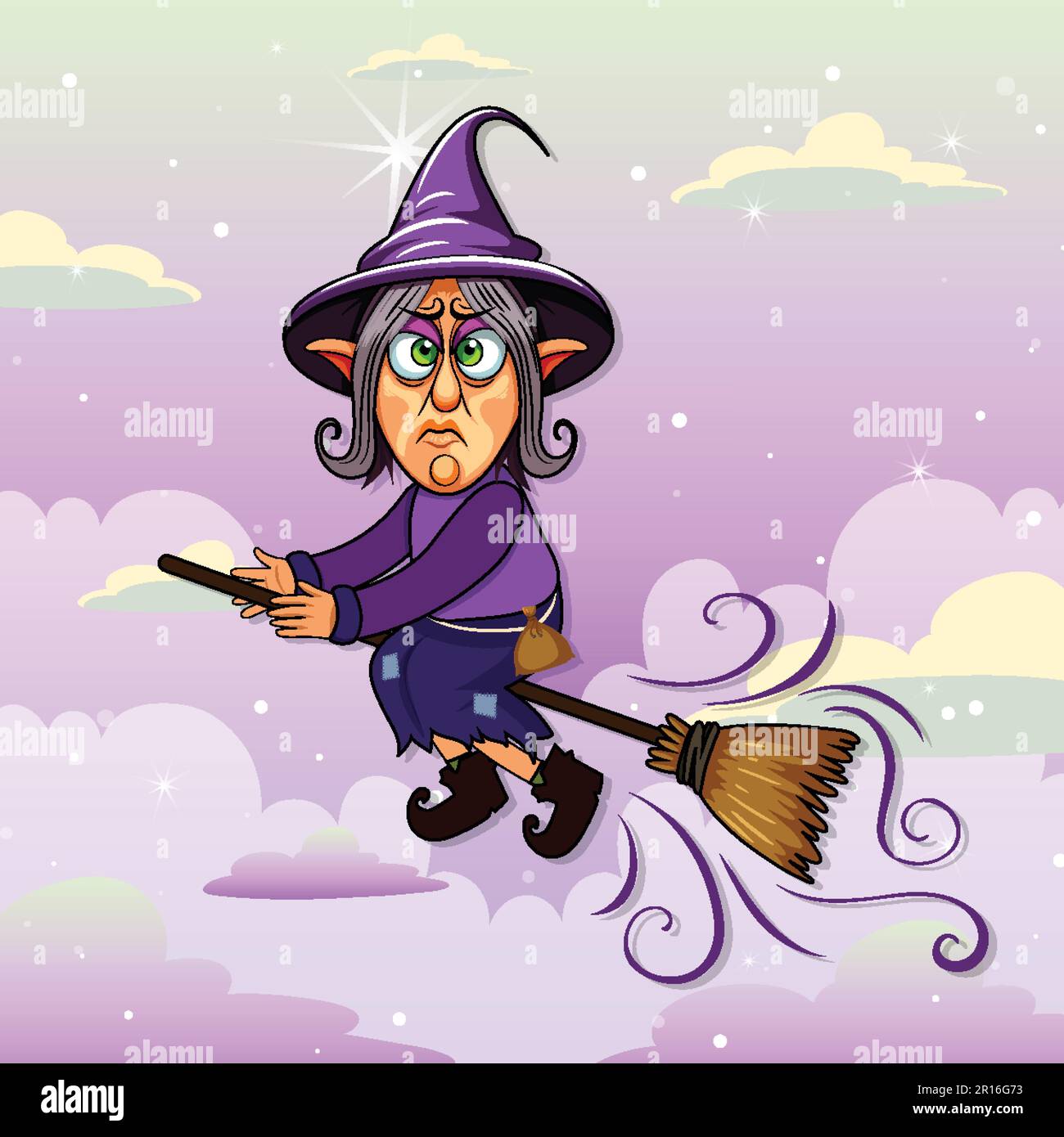 Witch on bloom Stock Vector Images - Alamy