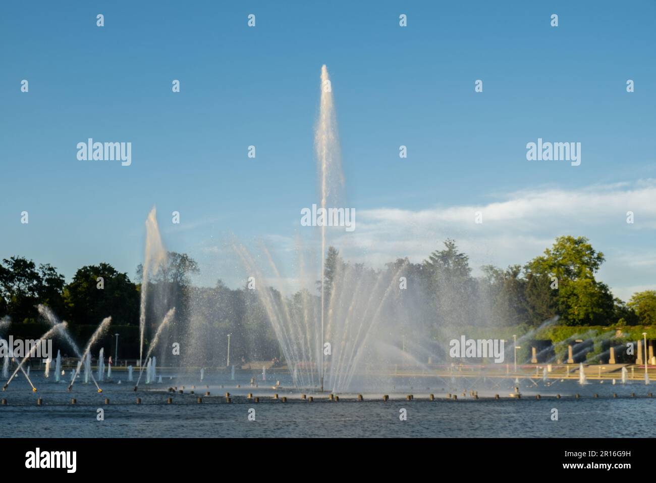 Multimedia Fountain at Centennial Hall, Wroclaw, Poland. The biggest ...