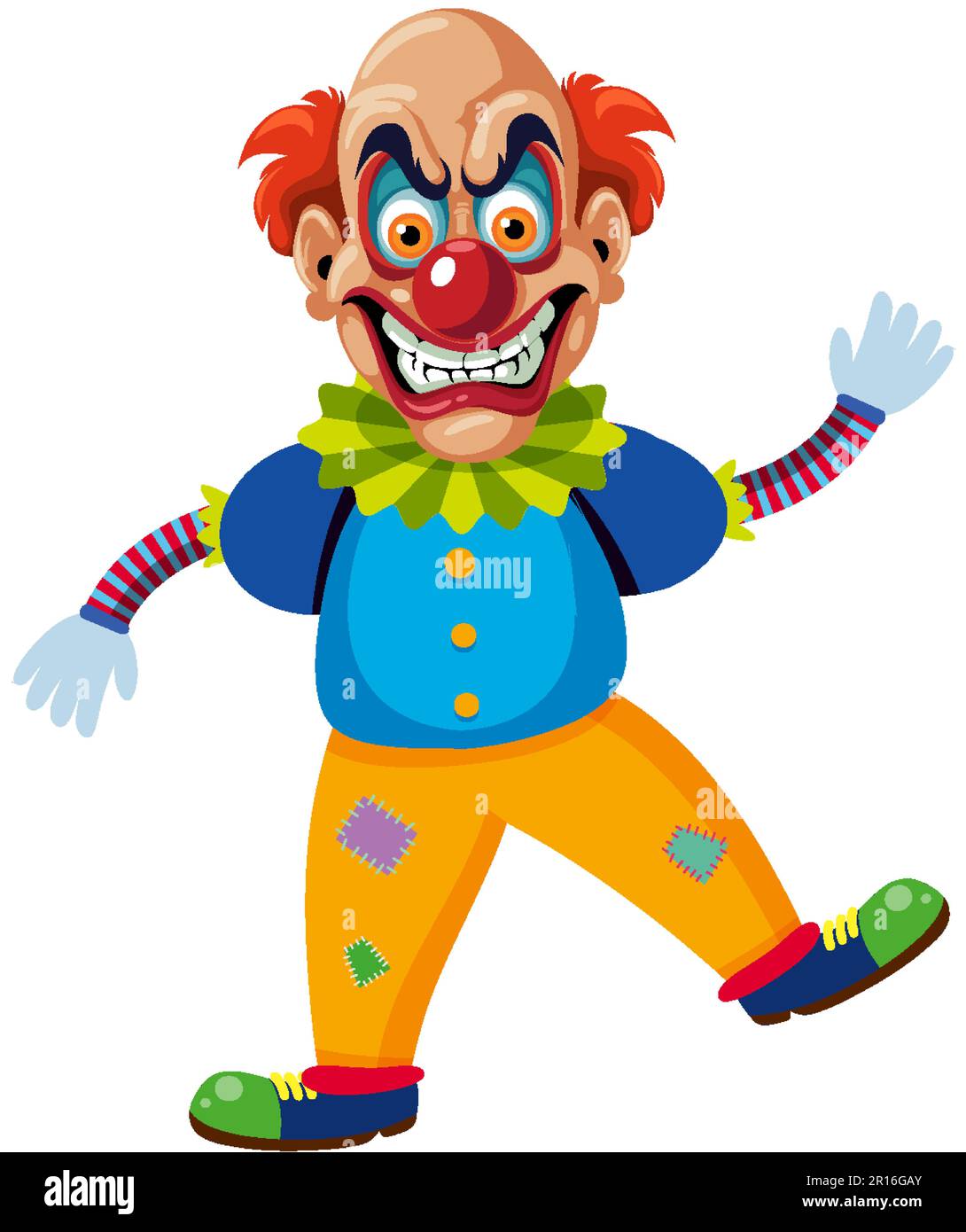 A creepy clown cartoon character illustration Stock Vector Image & Art - Alamy