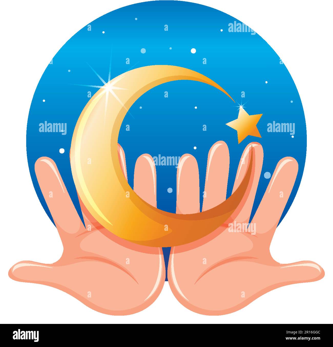 Human hands and religion faith sign illustration Stock Vector Image ...
