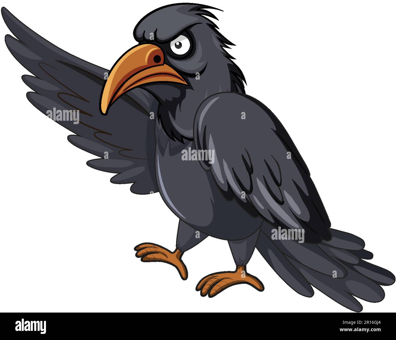 Crow Bird Waving its Wing illustration Stock Vector Image & Art - Alamy