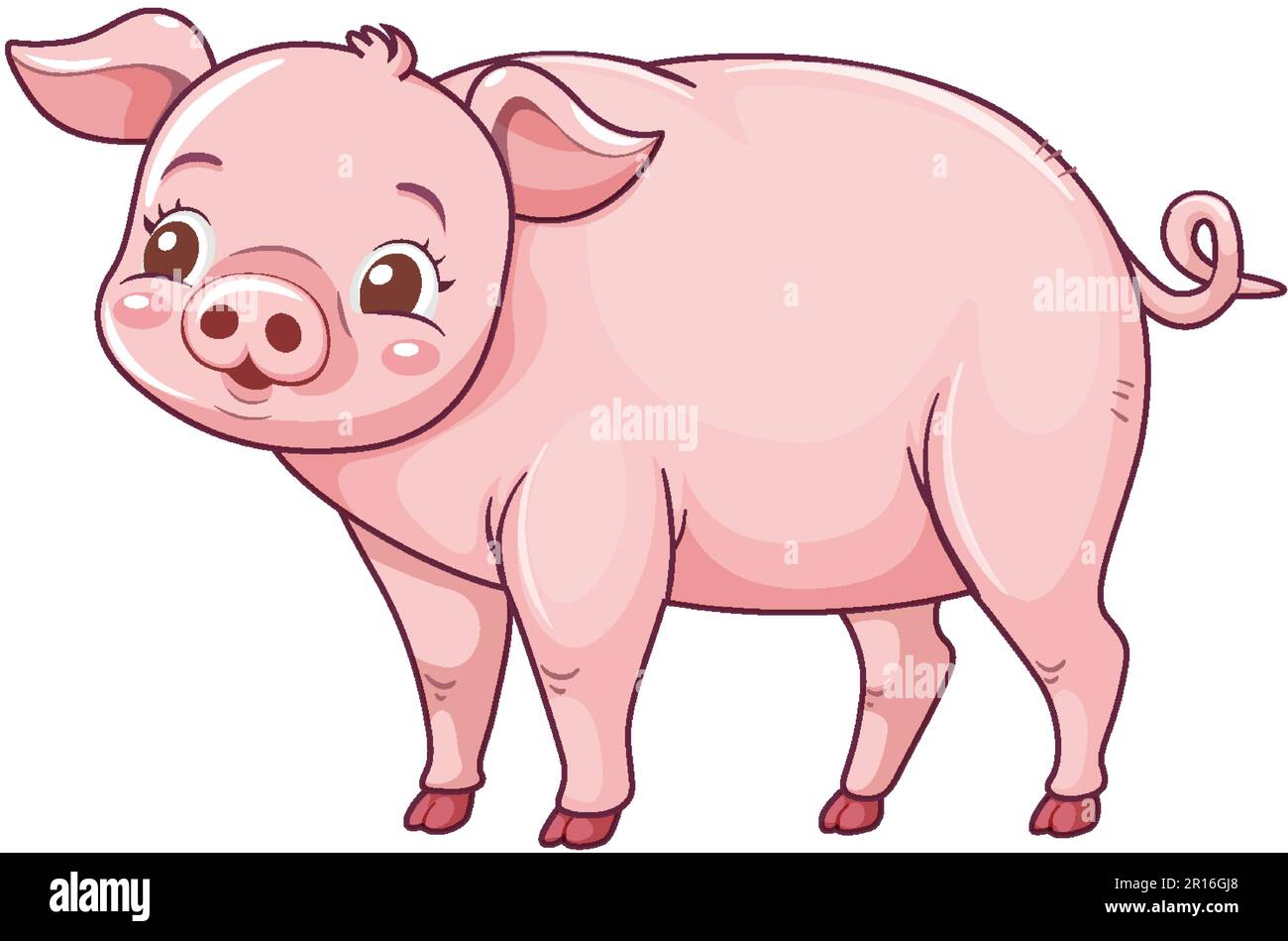 Curly pig tail Stock Vector Images - Alamy