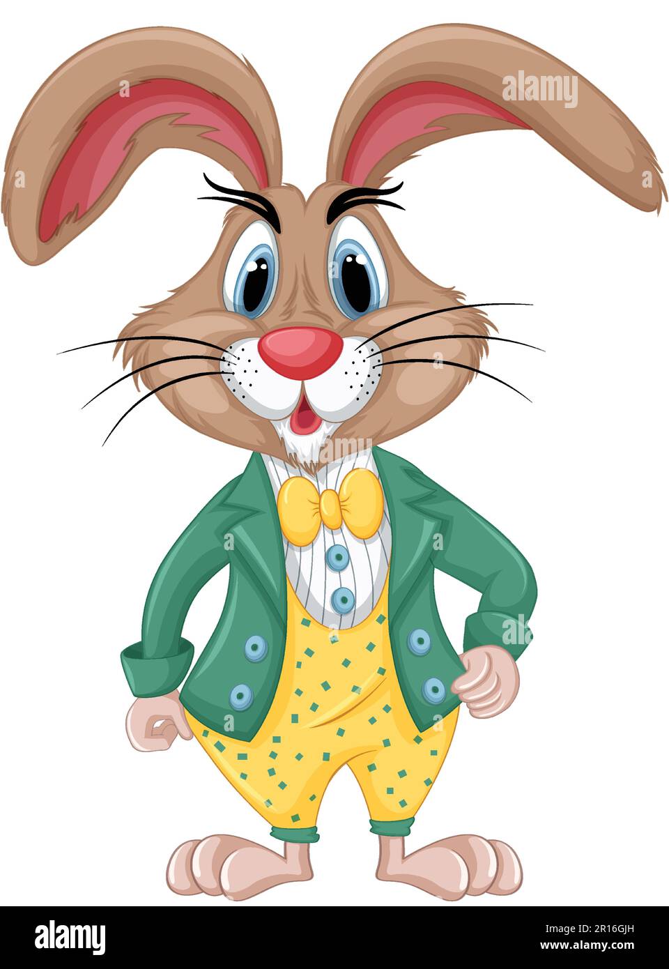 Adorable Brown Rabbit in a Suit illustration Stock Vector Image & Art ...